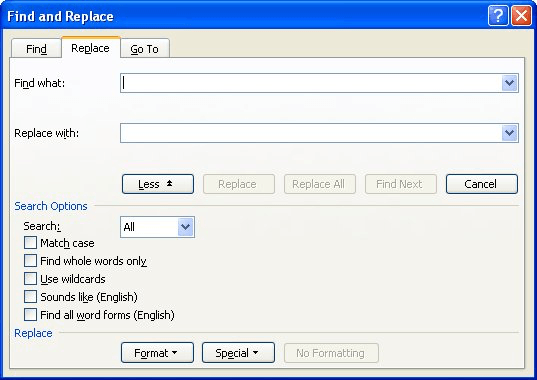Searching And Replacing Graphics Microsoft Word 