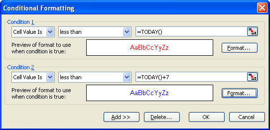 Alerts About Approaching Due Dates Microsoft Excel 