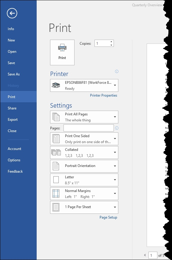 Printing Odd Or Even Pages Microsoft Word 