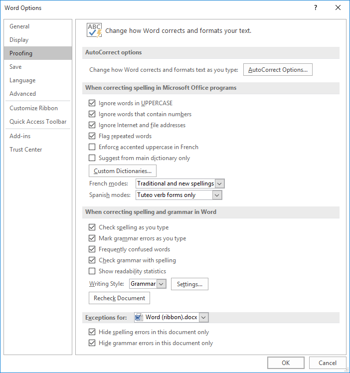 Hiding Errors Microsoft Word 