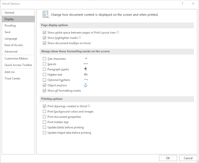 Hiding And Displaying Hidden Text Microsoft Word 