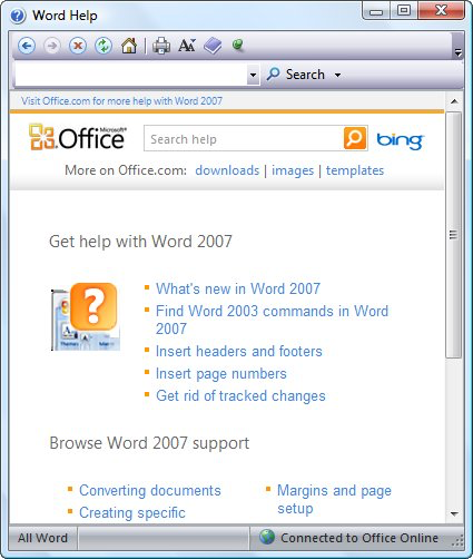 Getting Help Offline Microsoft Word 