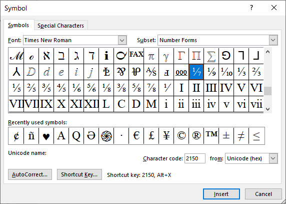 How To Insert A Fraction In Word Slide Reverse