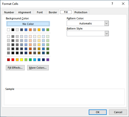Changing Cell Colors Microsoft Excel 