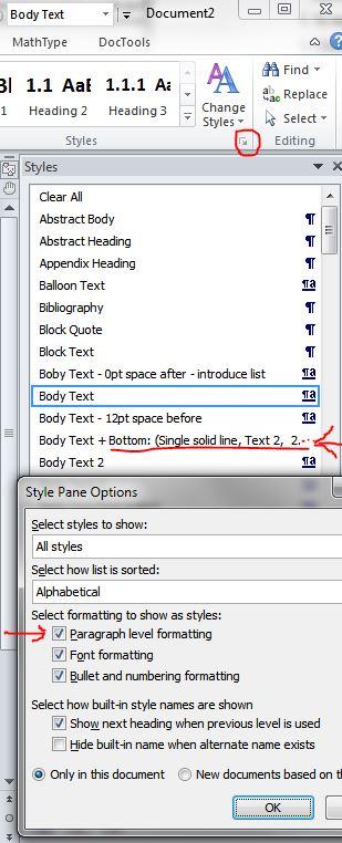 Mysterious Blue Line between Paragraphs (Microsoft Word)
